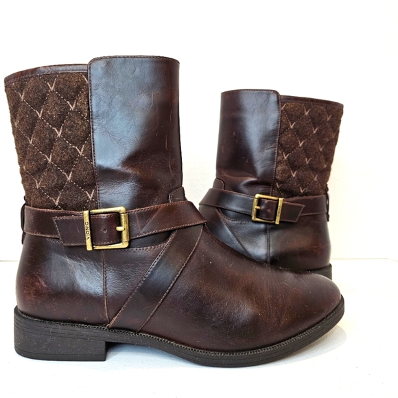 Vionic | Shoes | Vionic Thea Brown Boots Womens Size 7 Brown Leather ...